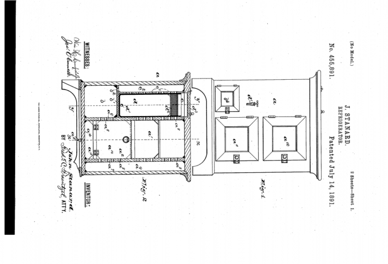 Did You Know John Stanard Patented Improvements for the Refrigerator on ...